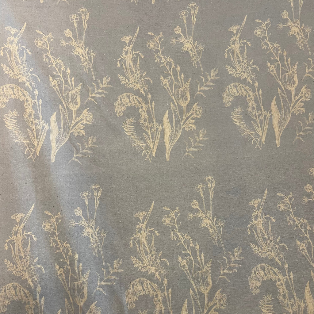 Soft Botanical Outline Print Fabric Roll – baydar.co