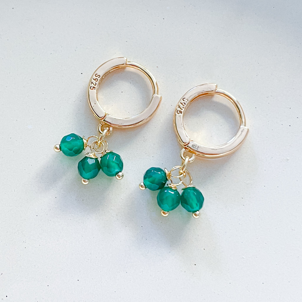 Celeste Triple Bead Cluster Earrings – baydar.co