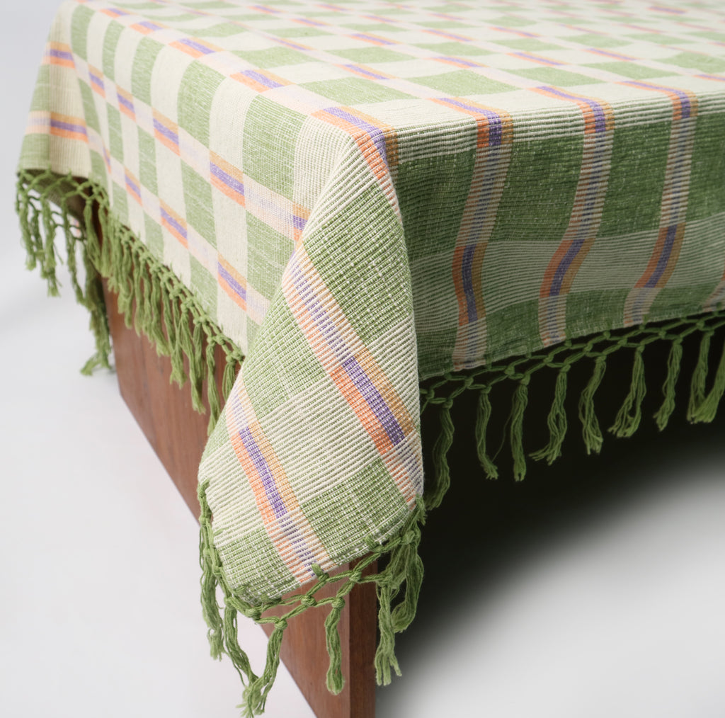 Handwoven Cotton Table Mat with Fringed Edges – baydar.co