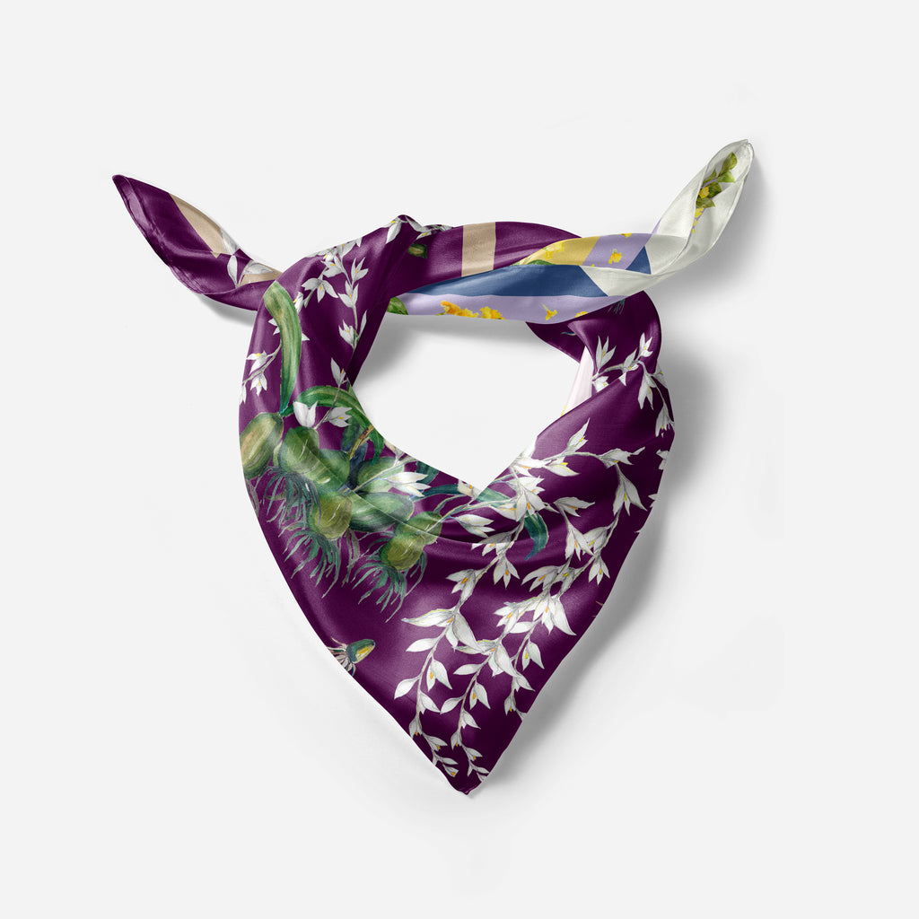 Hand-Painted Thazin Flowers Art in Printed Silk Scarf – baydar.co